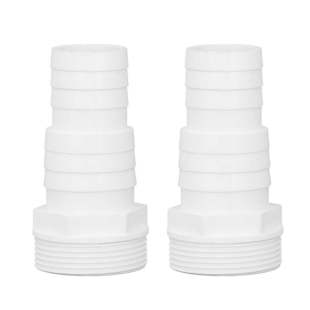 2Pcs Plastic Pool Hose Adapter 1-1/2inch Male Thread Plastic Pool ...