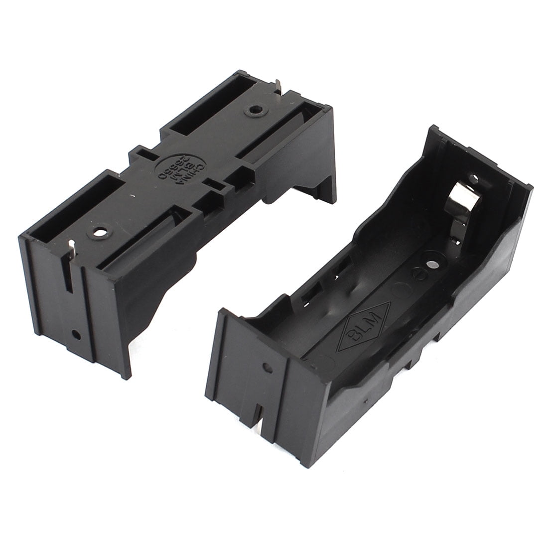2Pcs Plastic Single 26650 Battery Holder Case Storage Box Black ...