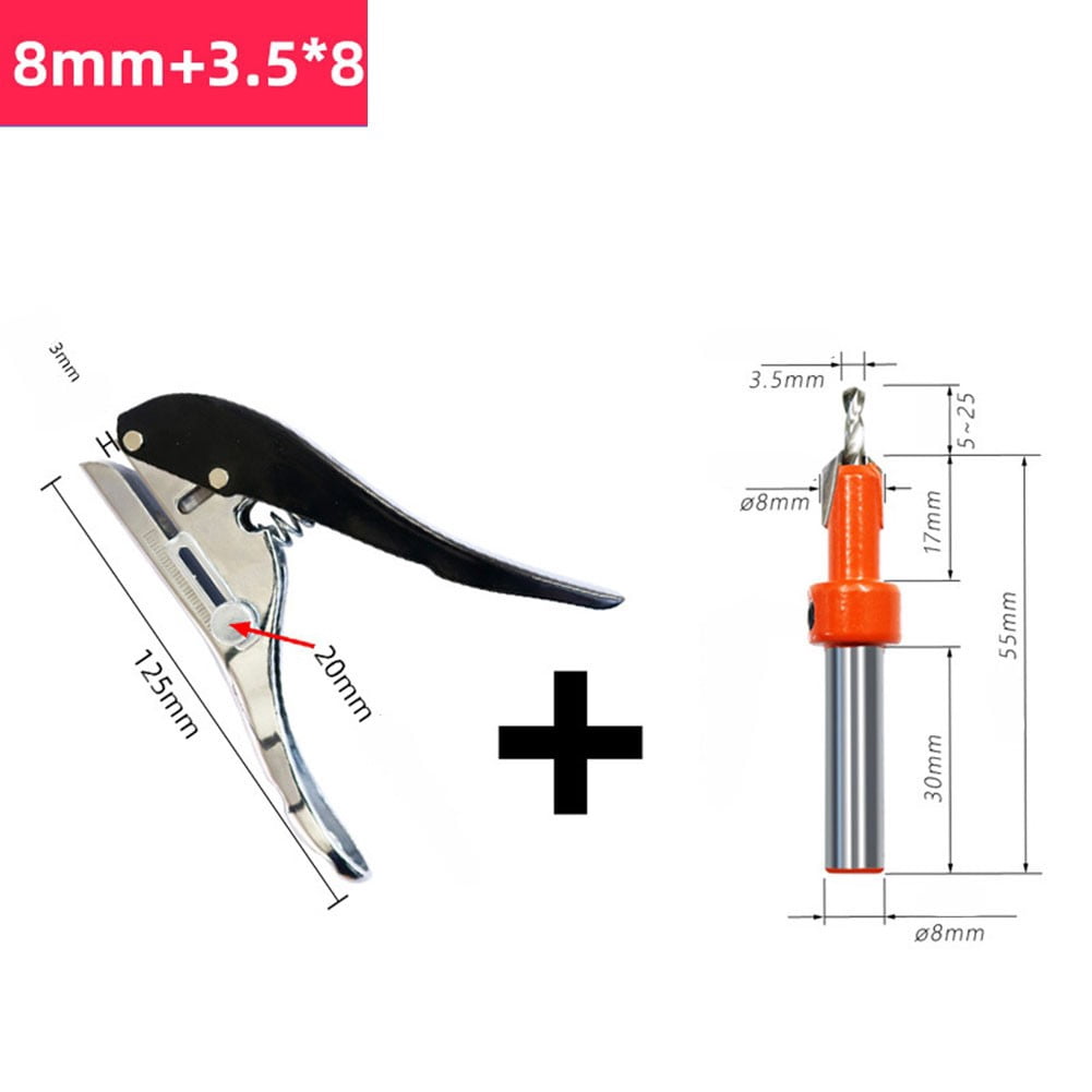 2Pcs Plier Card Hole Punch Set 8MM Round Hole Puncher Plier Tools for ...