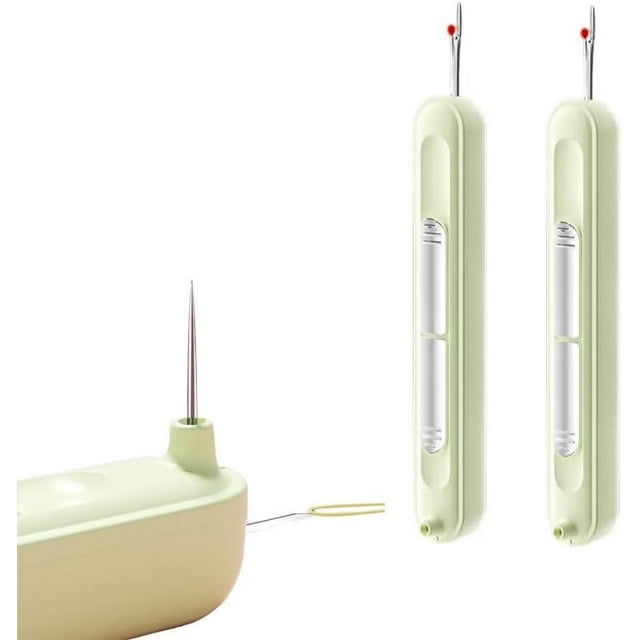 2Pcs Plug-in Needle Threader, 2 in 1 Threading and Thread Removal Tools ...