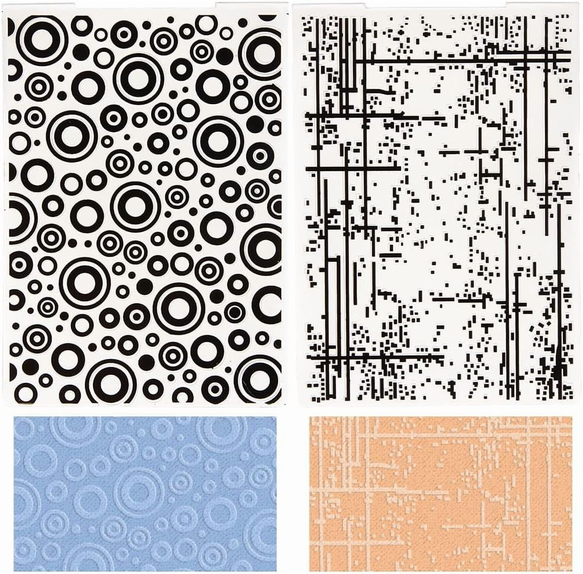 2Pcs Polka Dots Stripe 3D Embossing Folder Plastic Vintage Pattern ...