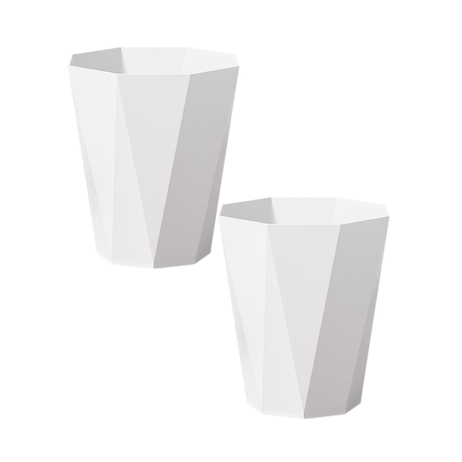 2Pcs Polygon Small Trash Can Trash Can Wastebasket Plastic Trash ...