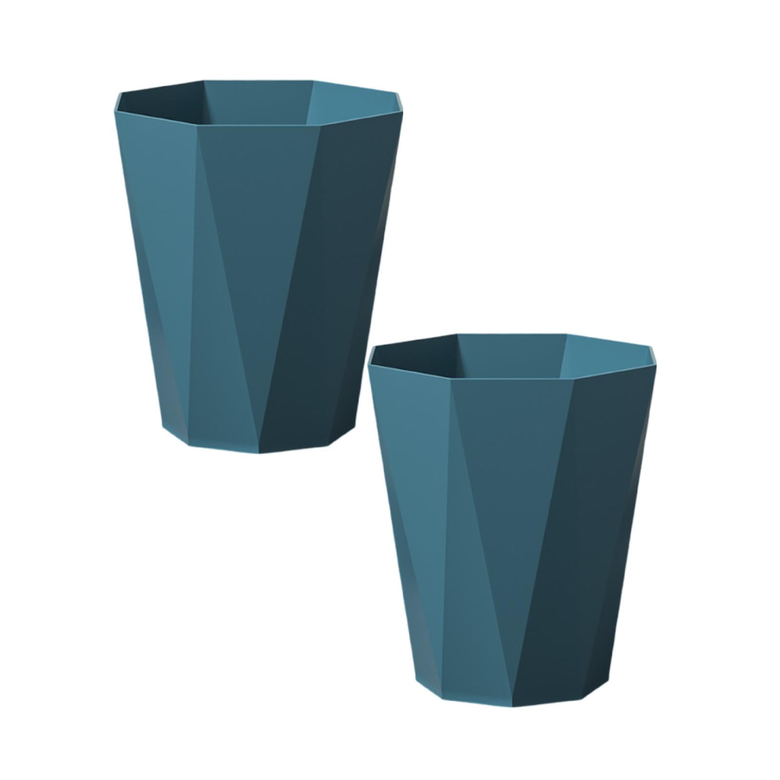 2Pcs Polygon Small Trash Can Trash Can Wastebasket Plastic Trash ...