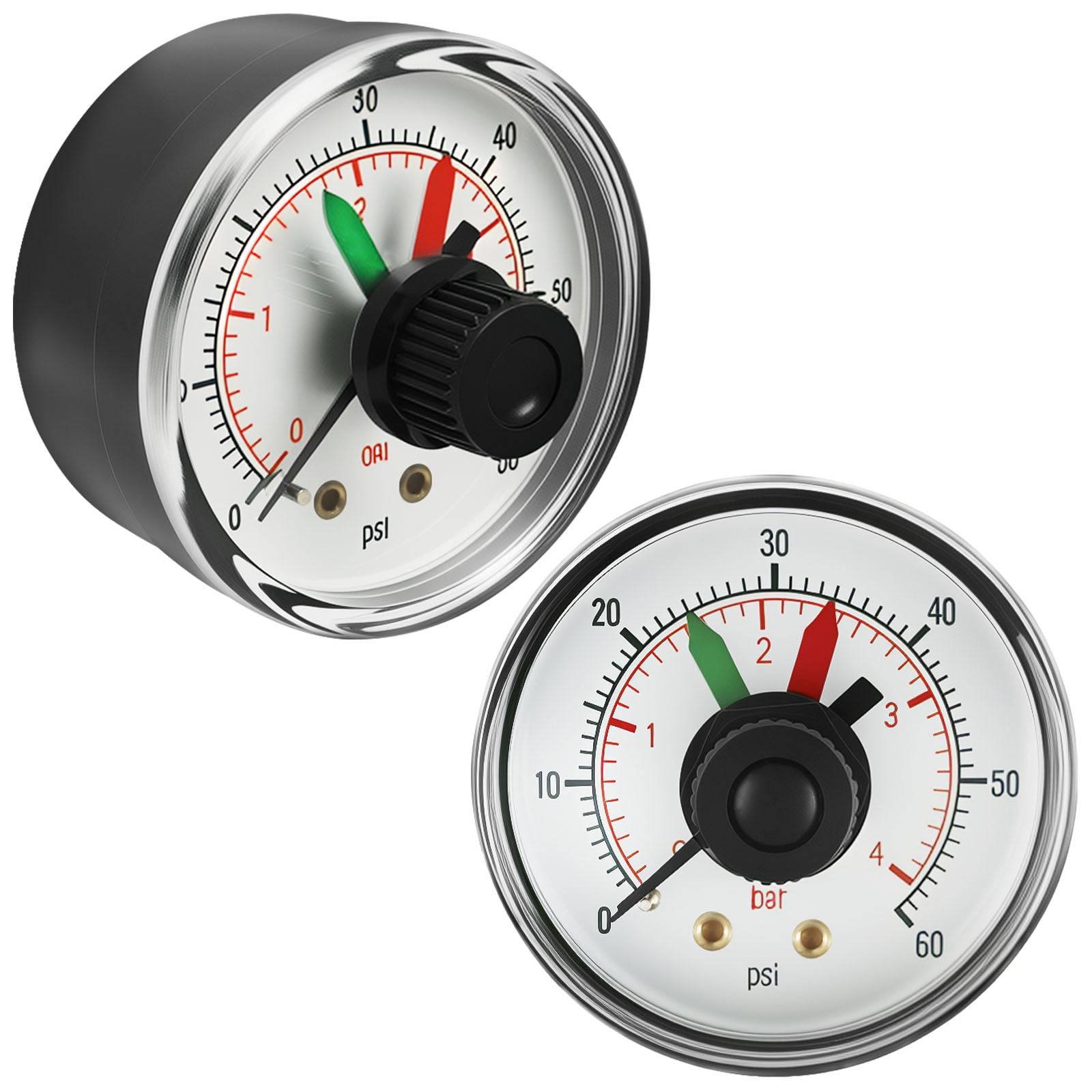 2Pcs Pool Filter Pressure Gauge 0 to 60Psi 2inch Dial Accurate Water ...