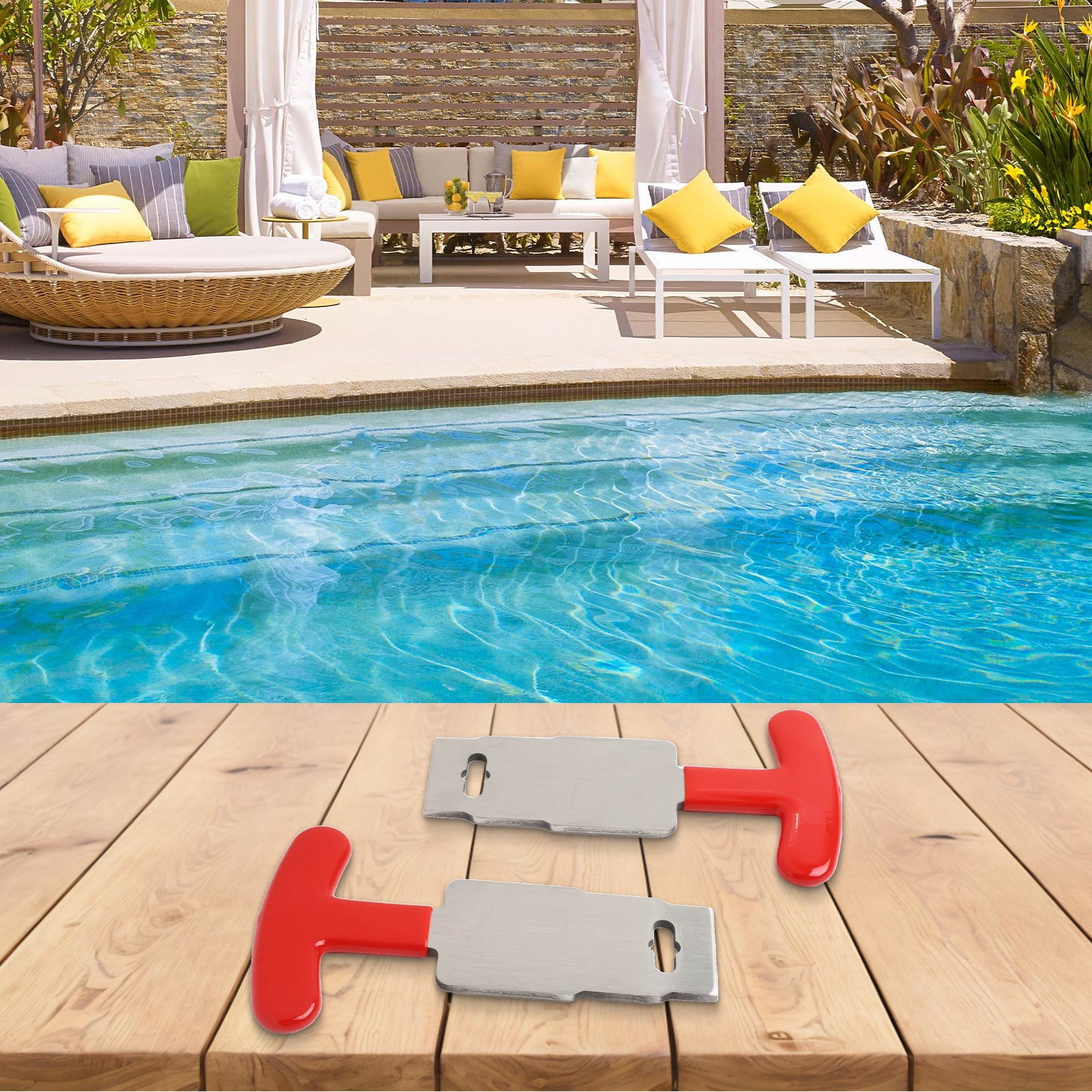 2Pcs Pool Removal Tool, Metal Pool Eyeball base Removal Tool for ...