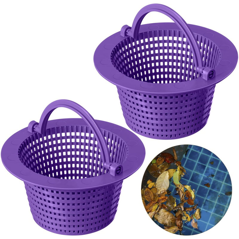 2Pcs Pool Skimmer Basket with Handle,Leaves Removal Swimming Pool ...