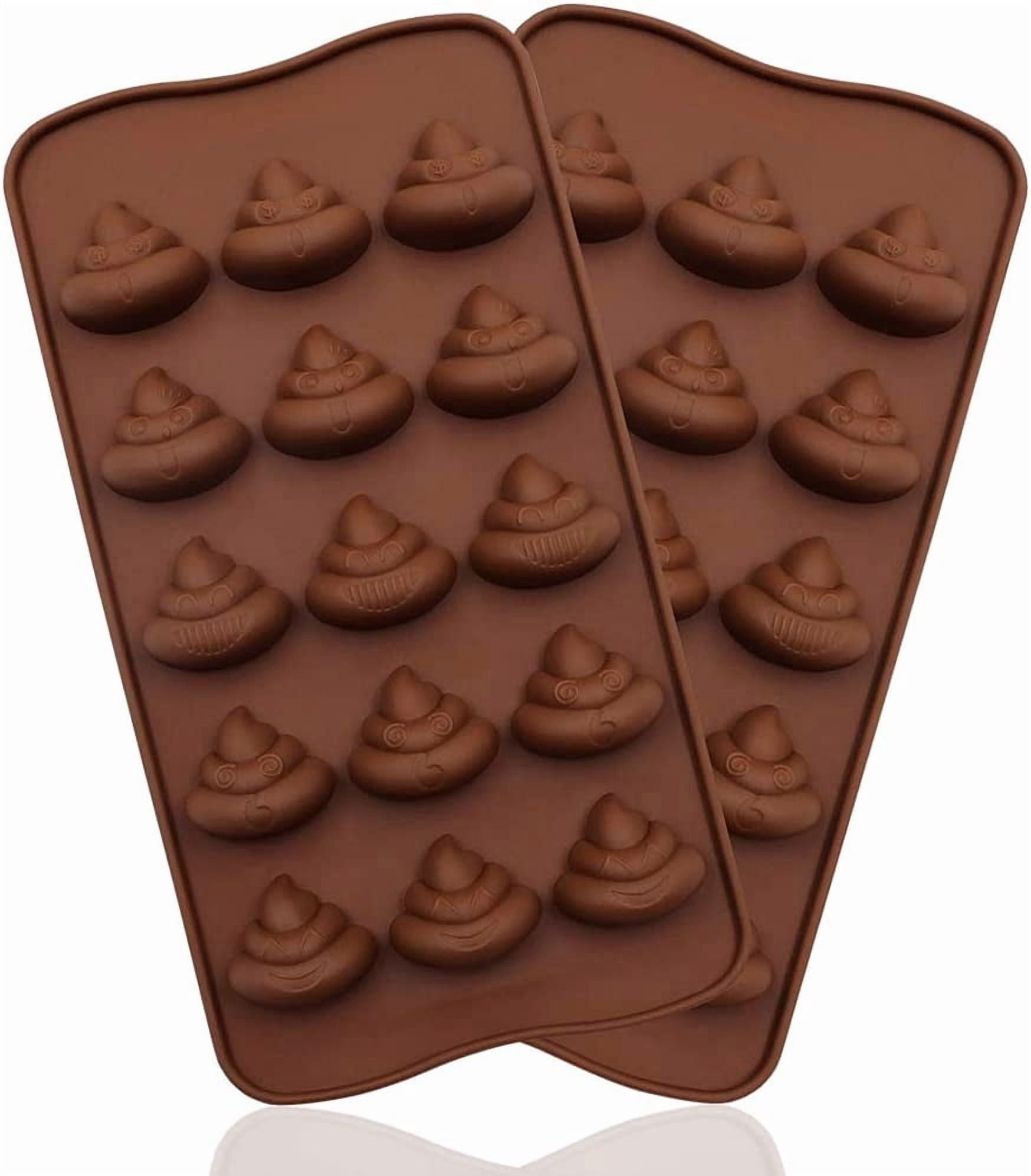 2Pcs Poop Silicone Molds, Funny Molds for Chocolate, Cake, Candy ...