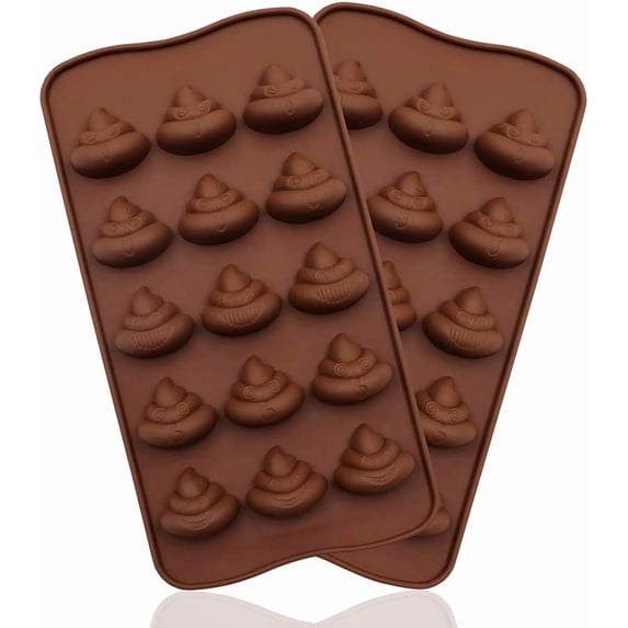 2Pcs Poop Silicone Molds, Funny Molds for Chocolate, Cake, Candy ...