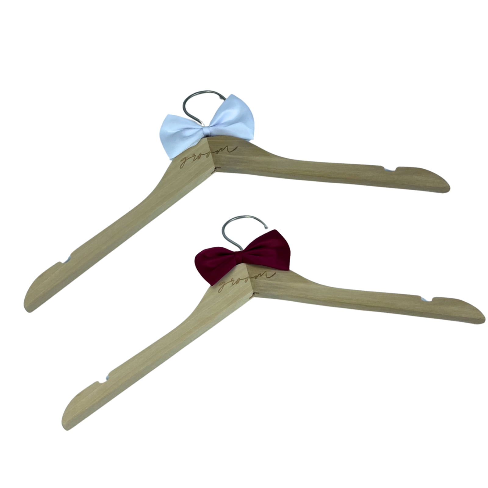 2Pcs Portable Bridal Dress Hanger with Oxford Cloth Cover, Wooden ...