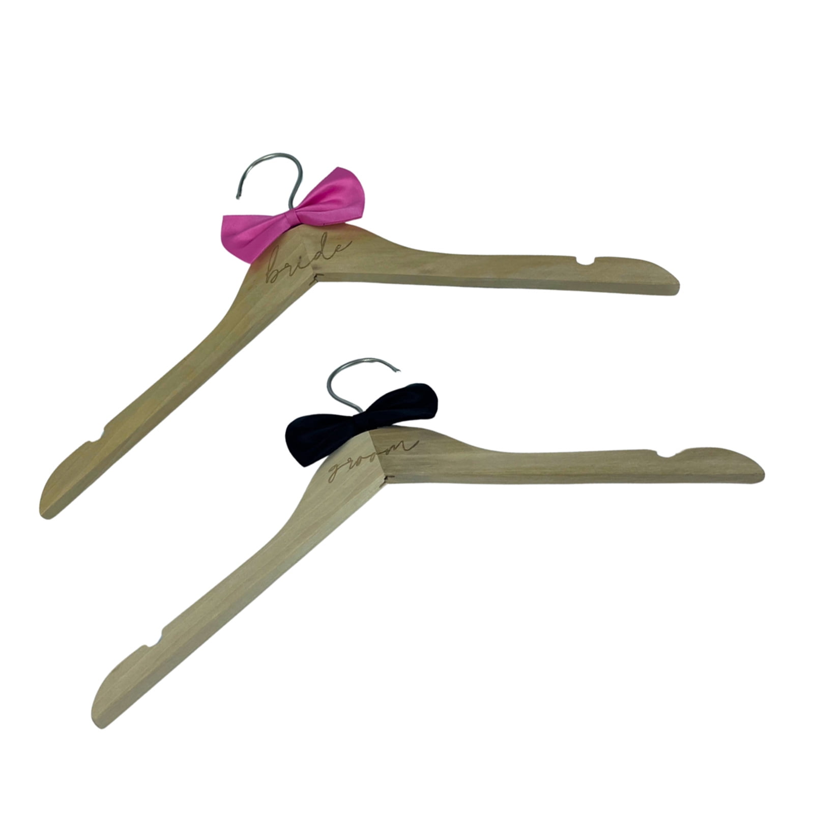 2Pcs Portable Bridal Dress Hanger with Oxford Cloth Cover, Wooden ...