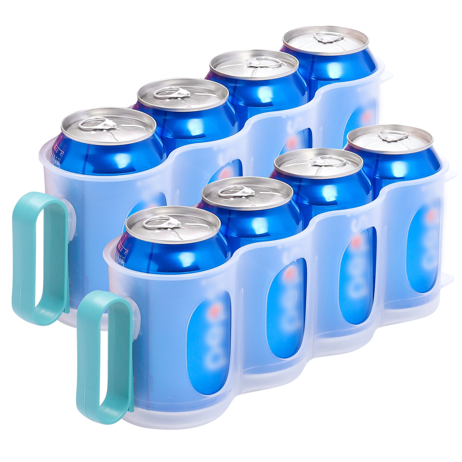 2Pcs Portable Soda Can Organizer for Refrigerator Clear Plastic Fridge ...
