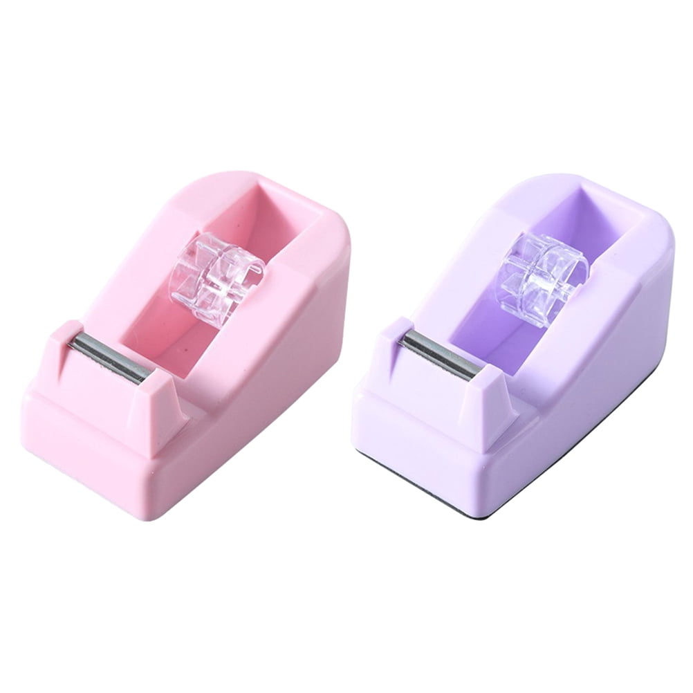 RENACLIPY 2Pcs Round Edges ABS Portable Tape Dispenser Adhesive Desktop ...