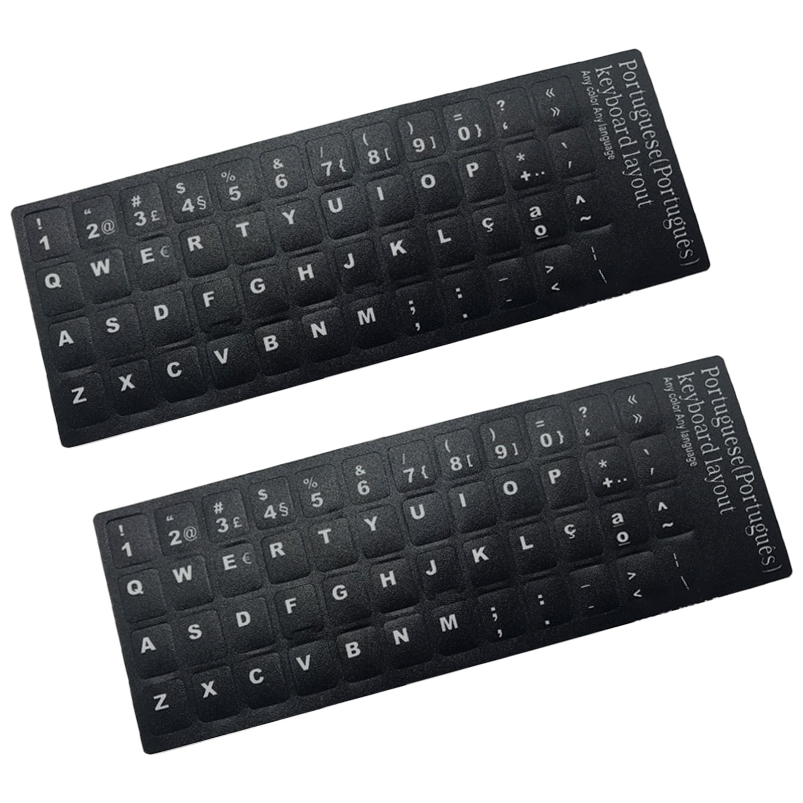 2Pcs Portuguese Keyboard Letter Stickers Replacement Keyboard Stickers ...
