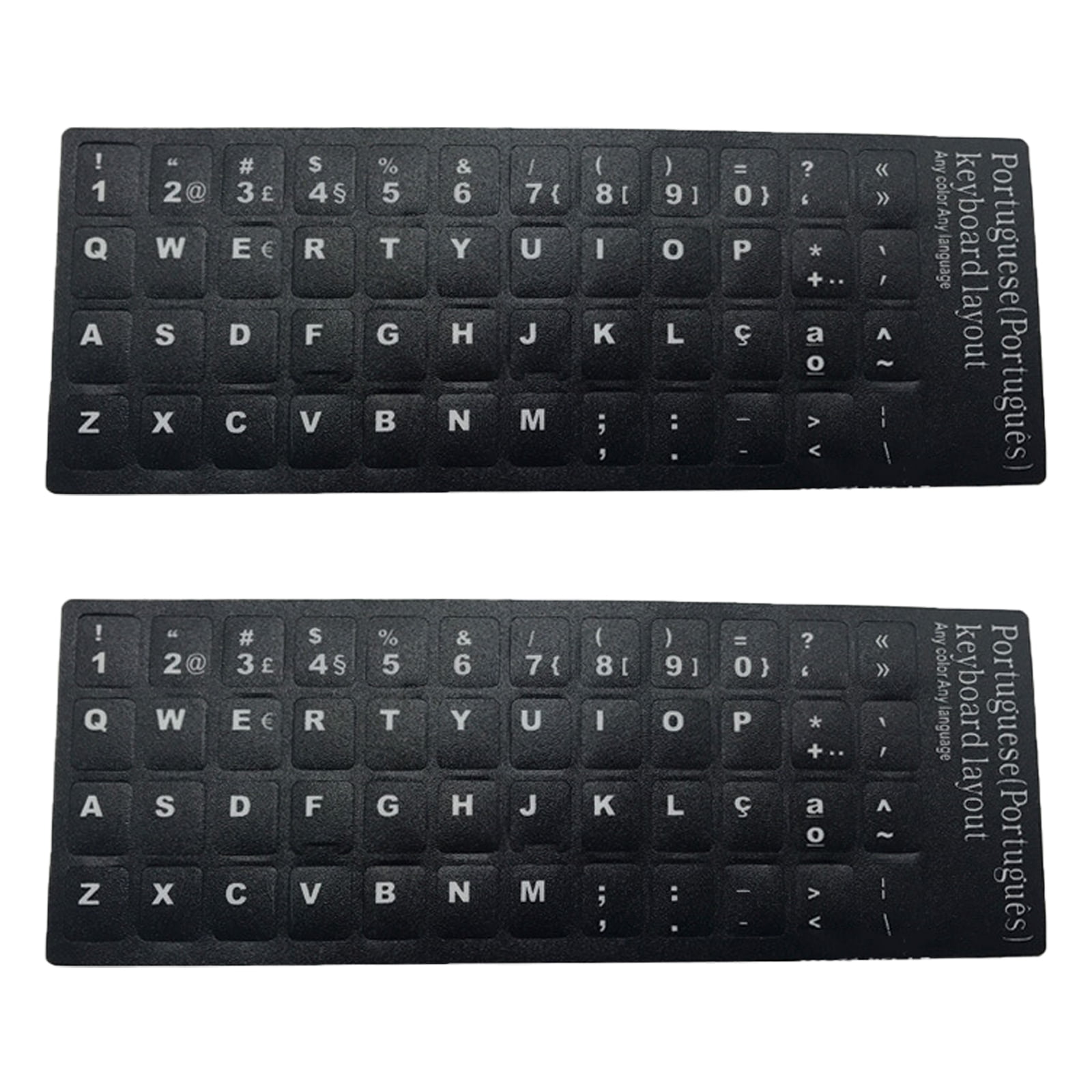 2Pcs Portuguese Keyboard Stickers Set Keyboard Skin Replacement ...