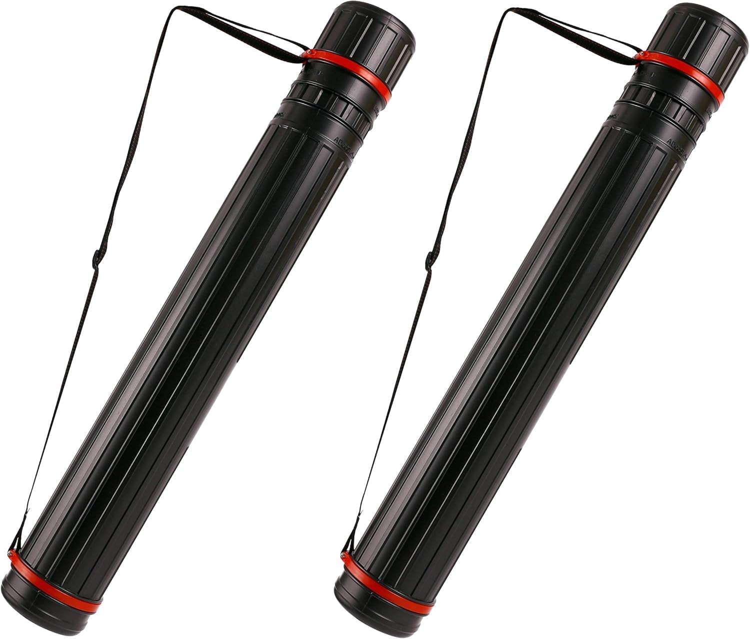 2Pcs Poster Tube, 17" to 27" Extendable Poster Tube, Black Blueprint ...
