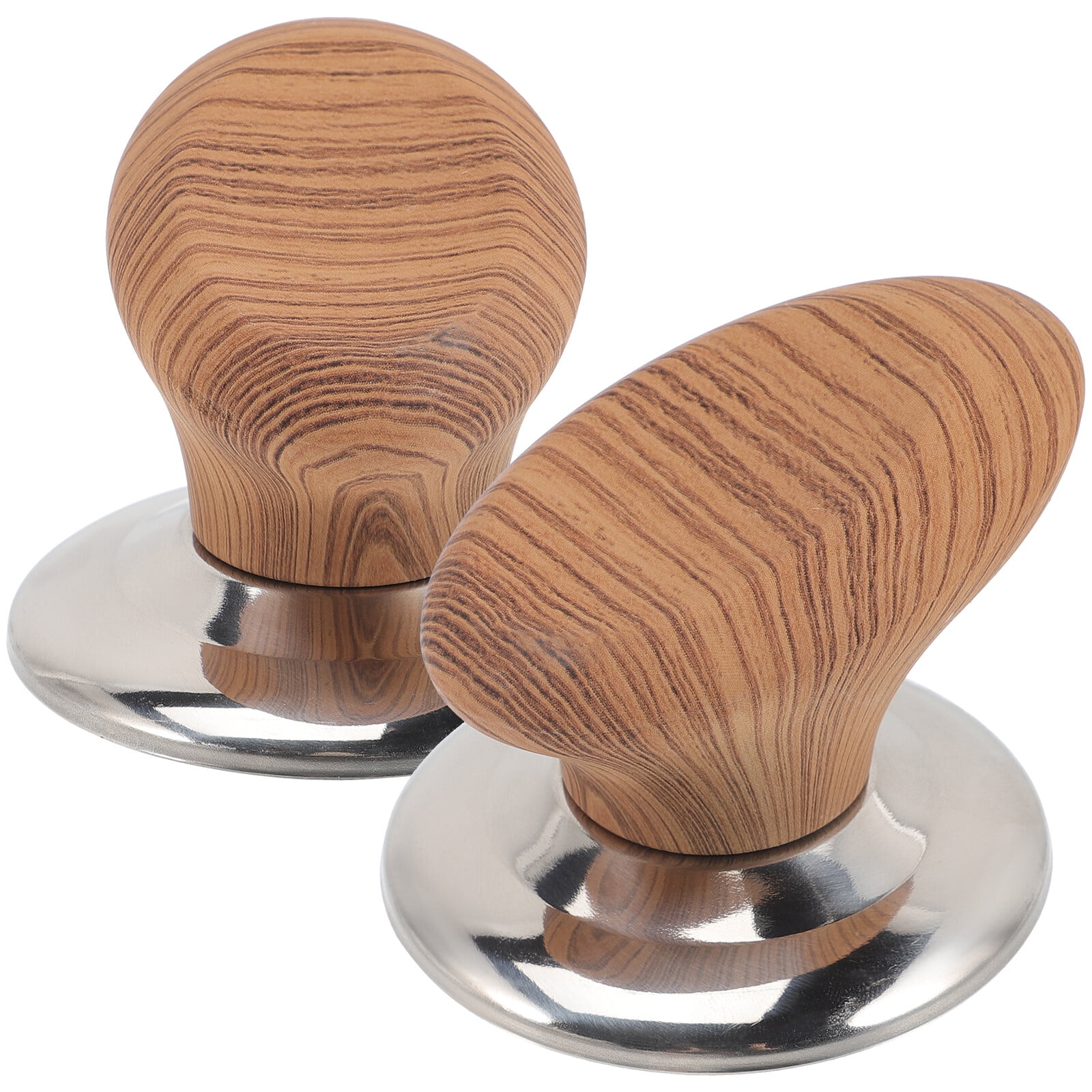 2Pcs Pot Lid Knob Kitchen Cookware Wood Knob Pot Lid Lifting Handle Pot ...