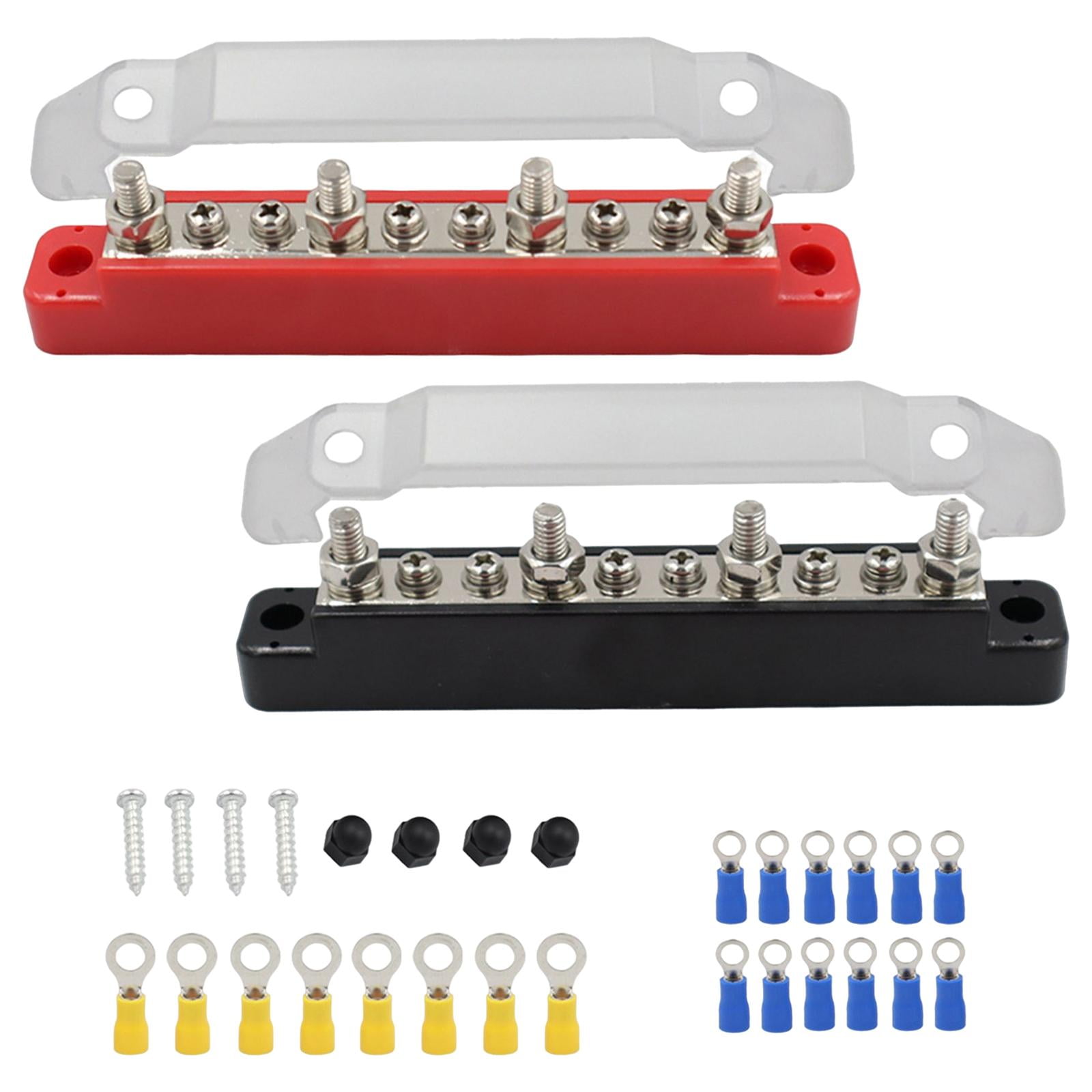 2Pcs Power Distribution Block, Max 150A 48V ,with Cover ,Bus Bar for ...