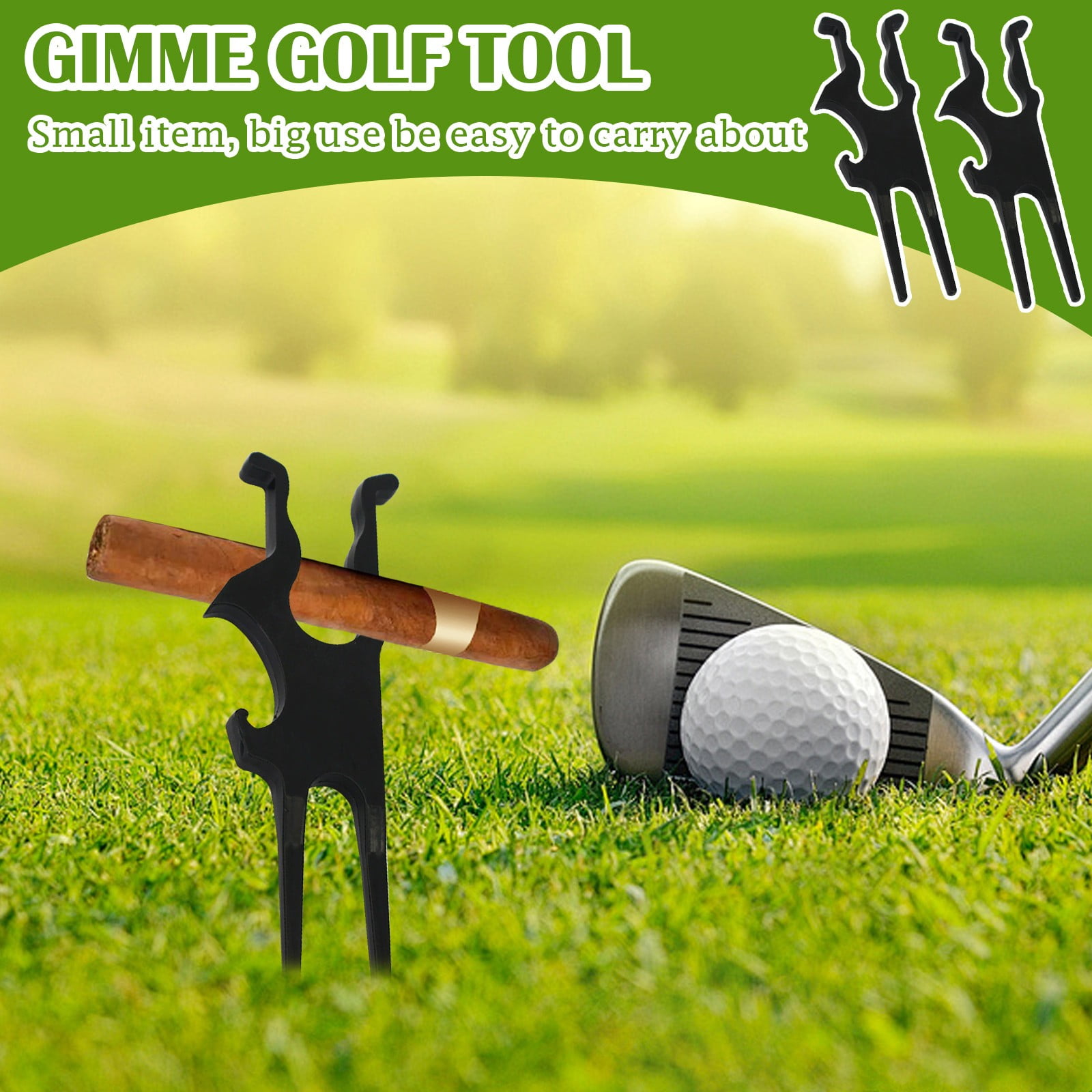 2Pcs Premium Black Golf Divot Repair Tool with Ergonomic Design for ...