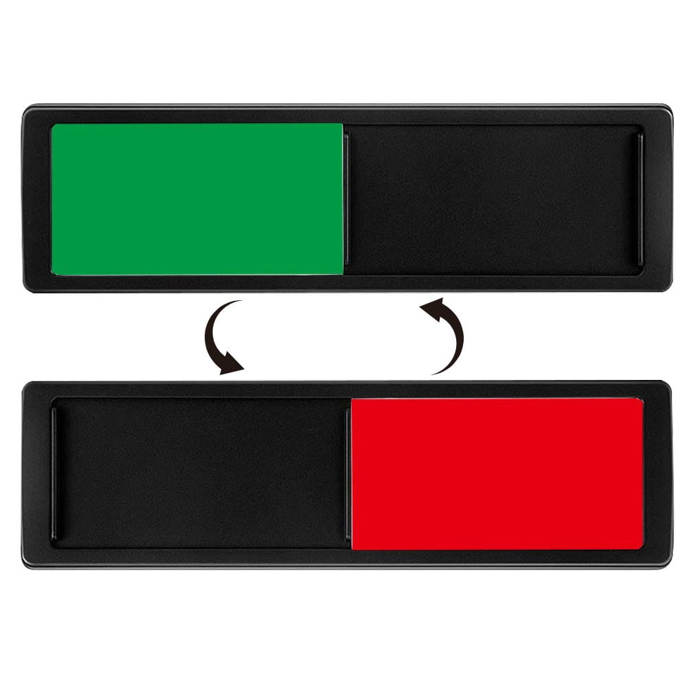 2Pcs Privacy Door Indicator Sign Conference Room Blank Slide Door Sign ...
