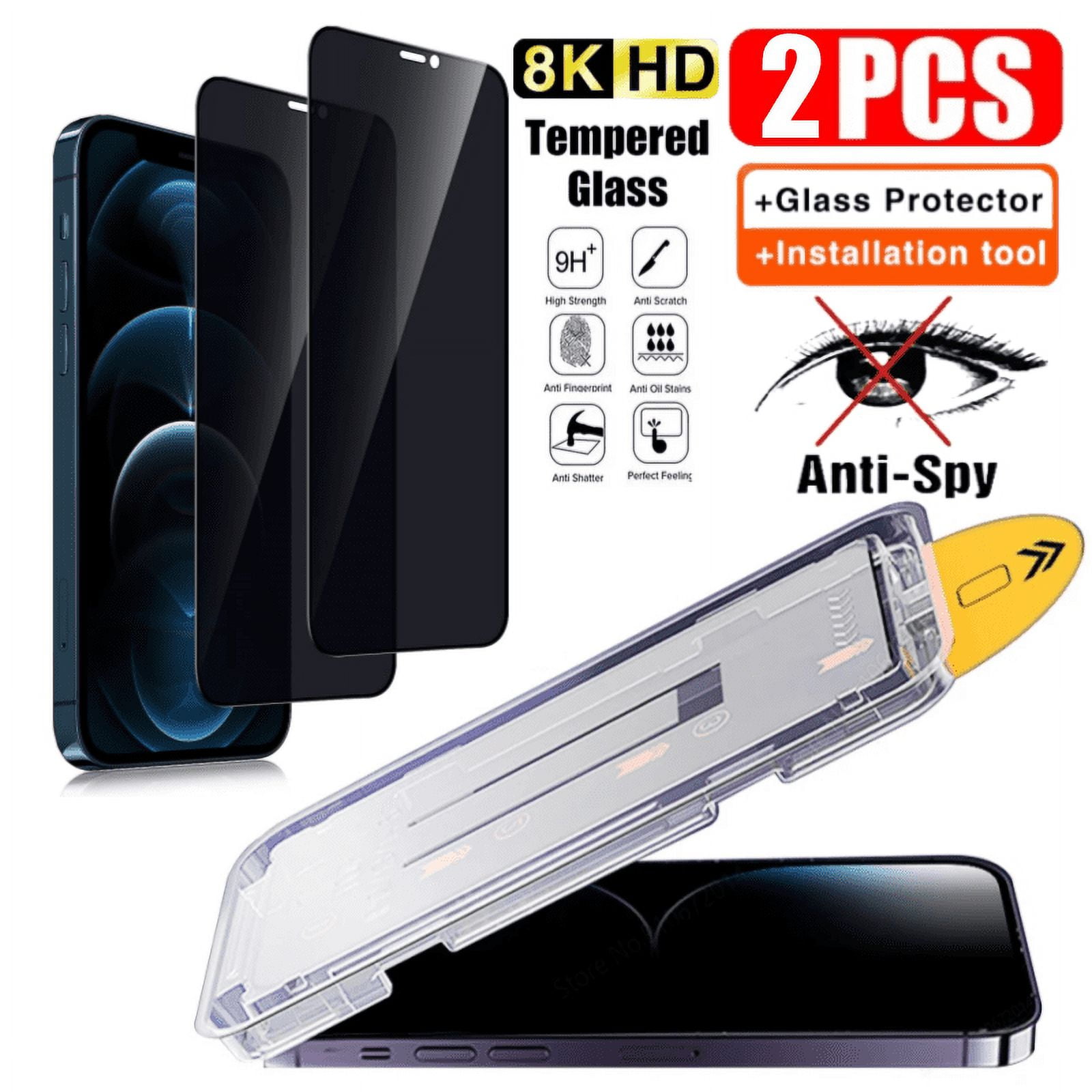2Pcs Privacy Tempered Glass Screen Protector for IPhone 15 14 13 12 11 ...