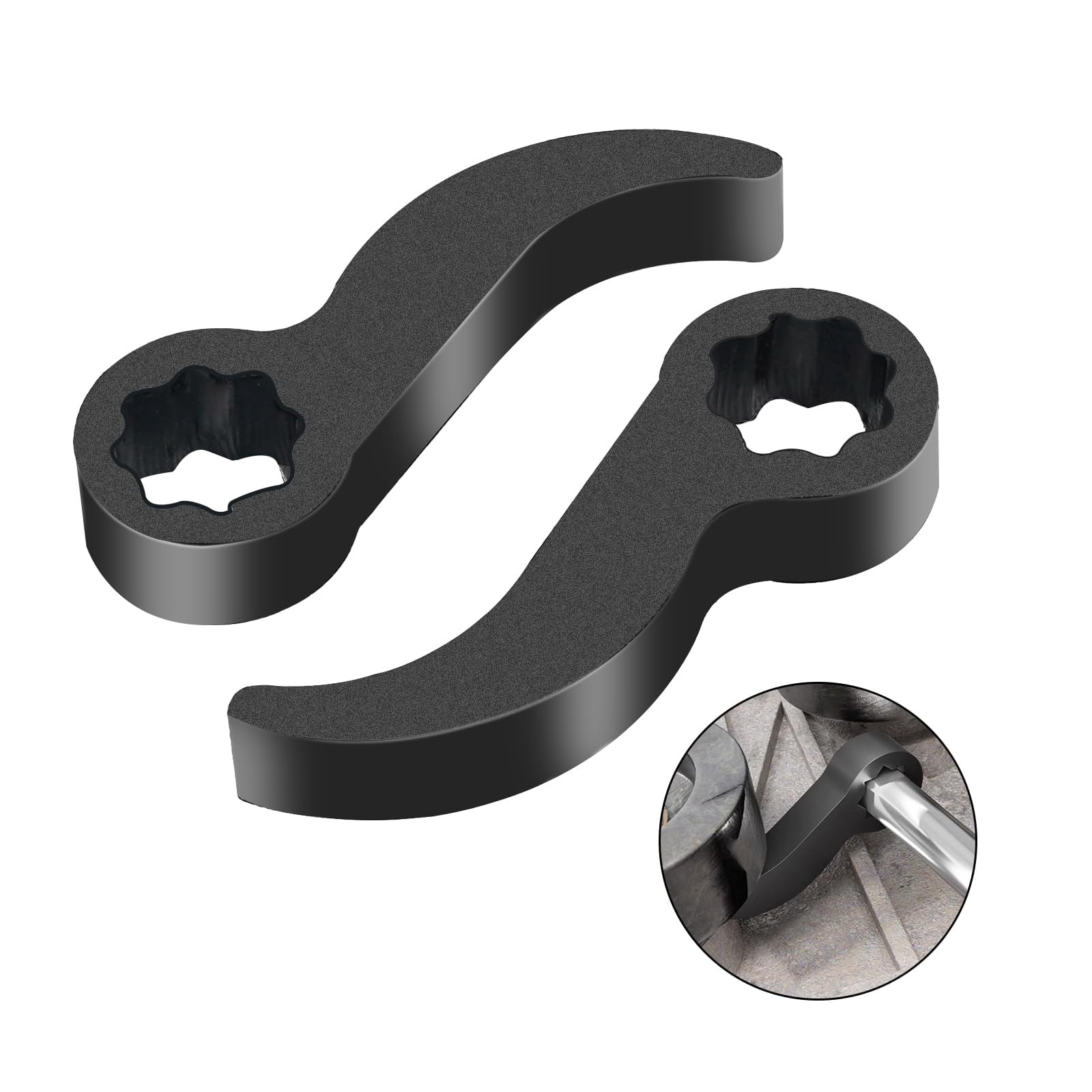 2Pcs Pry Bar Wrench Adapter & Ratchet Pry Bar Attachment for 1/2" 8pt ...