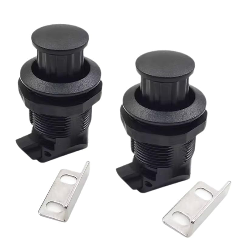 2Pcs Push Button Latch, Push to Close Latches for Perpendicular Door ...