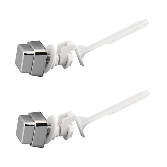 2Pcs Push Button Toilet Flush Kit Side Mount Water Tank Trip Lever ...