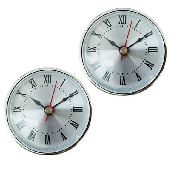 2Pcs Quartzs Clock Insert Round 65MM with Roman/Arabic Numerals and ...