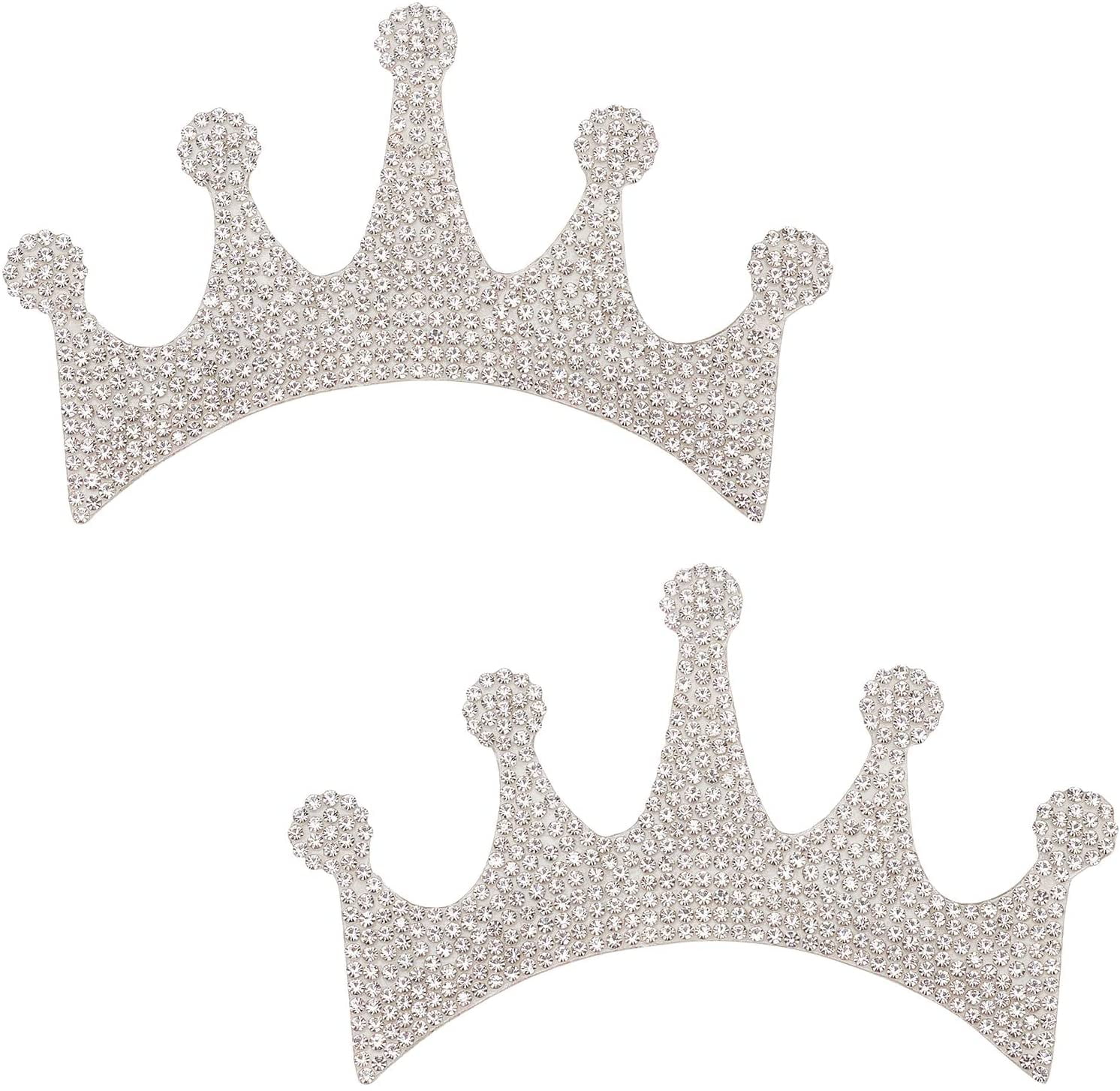 2Pcs Queen Princess Stickers - Rhinestone Sticker Silver Waterproof for ...