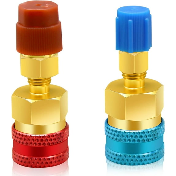 2Pcs R1234yf to R134a Adapter, Quick Couplers Kit R1234yf Refrigerant ...