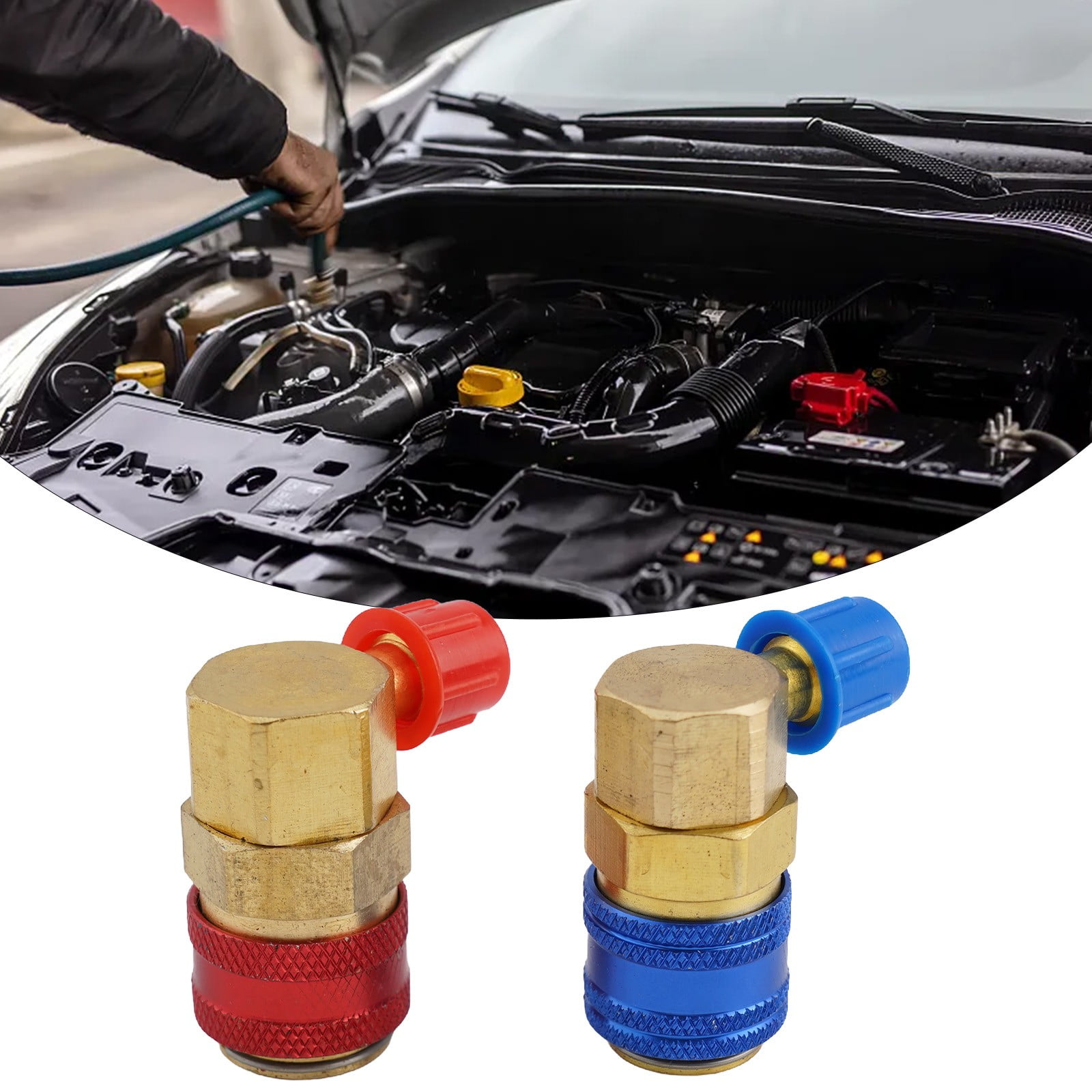 2Pcs R134A Quick Connector Adapter Coupler Car Air Conditioning ...