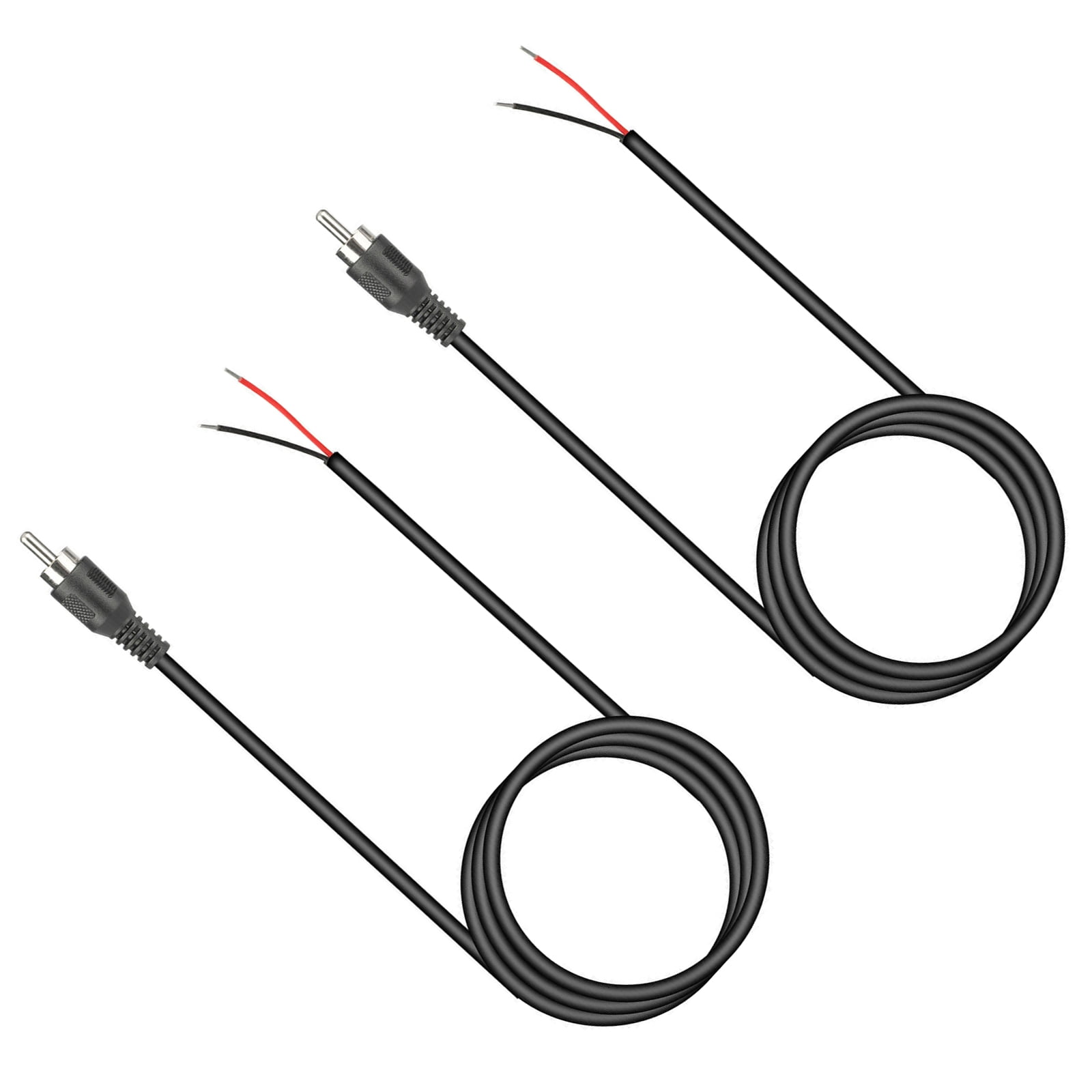 2Pcs RCA to Bare Wire Cable Easy Repair for RCA Cables Sound ...