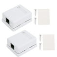 2Pcs RJ45 Surface Mount Box Cat6 Single Port Desktop Information ...