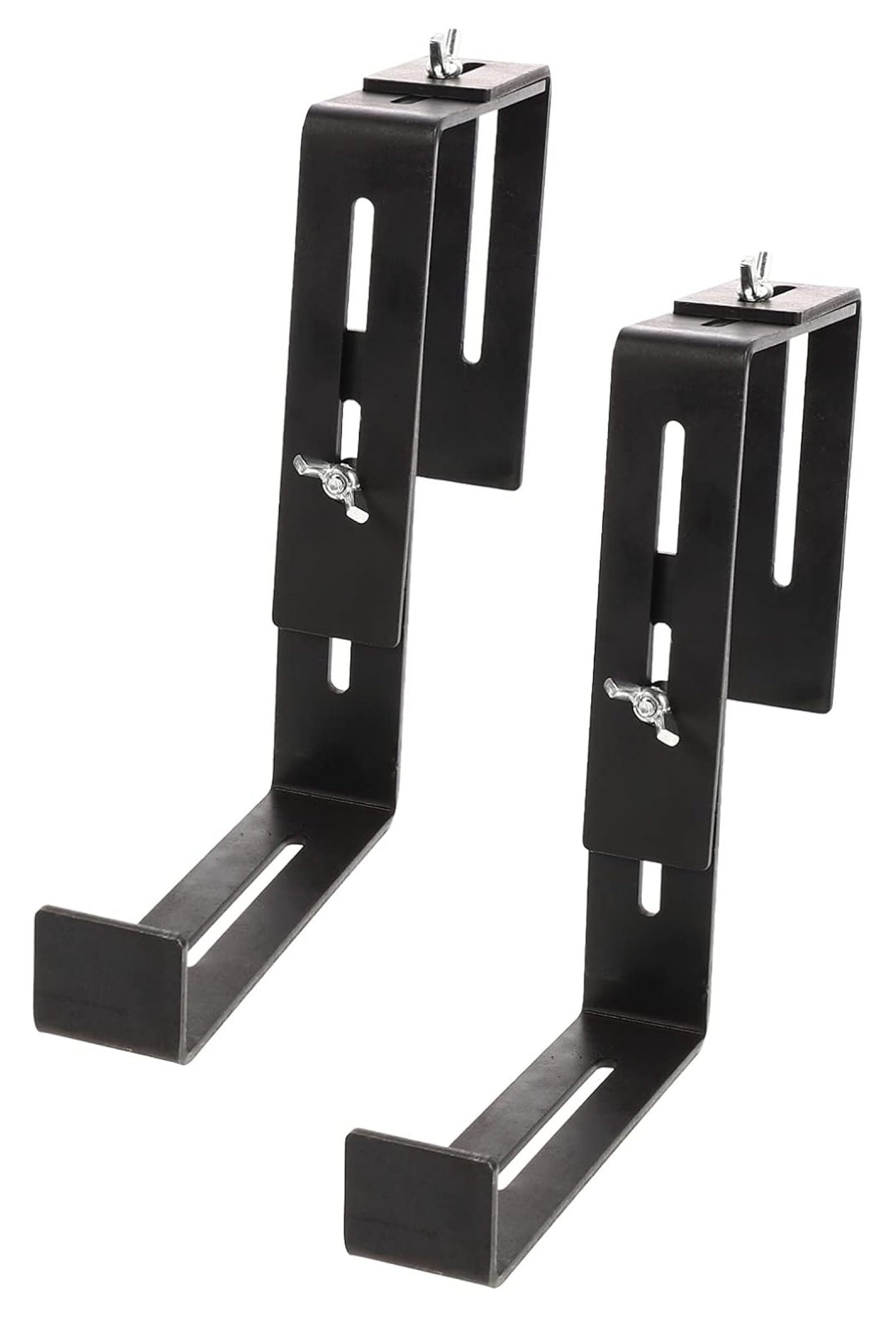 2Pcs Railing Flower Pot Bracket Adjustable Wall Planter Hook Flower Pot ...