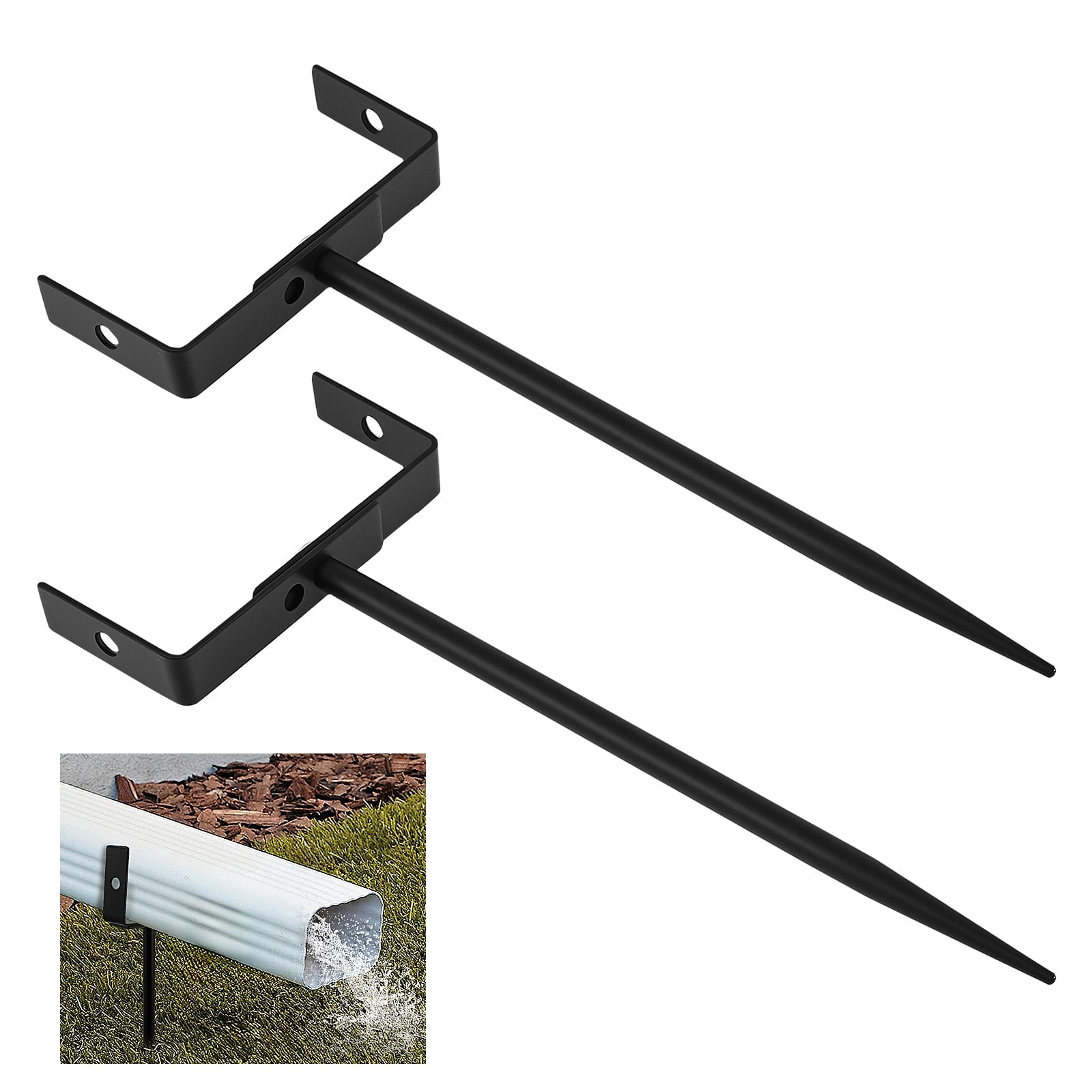 2Pcs Rainwater Downspout Brackets Drainage Pipe Support with Anti Rust ...