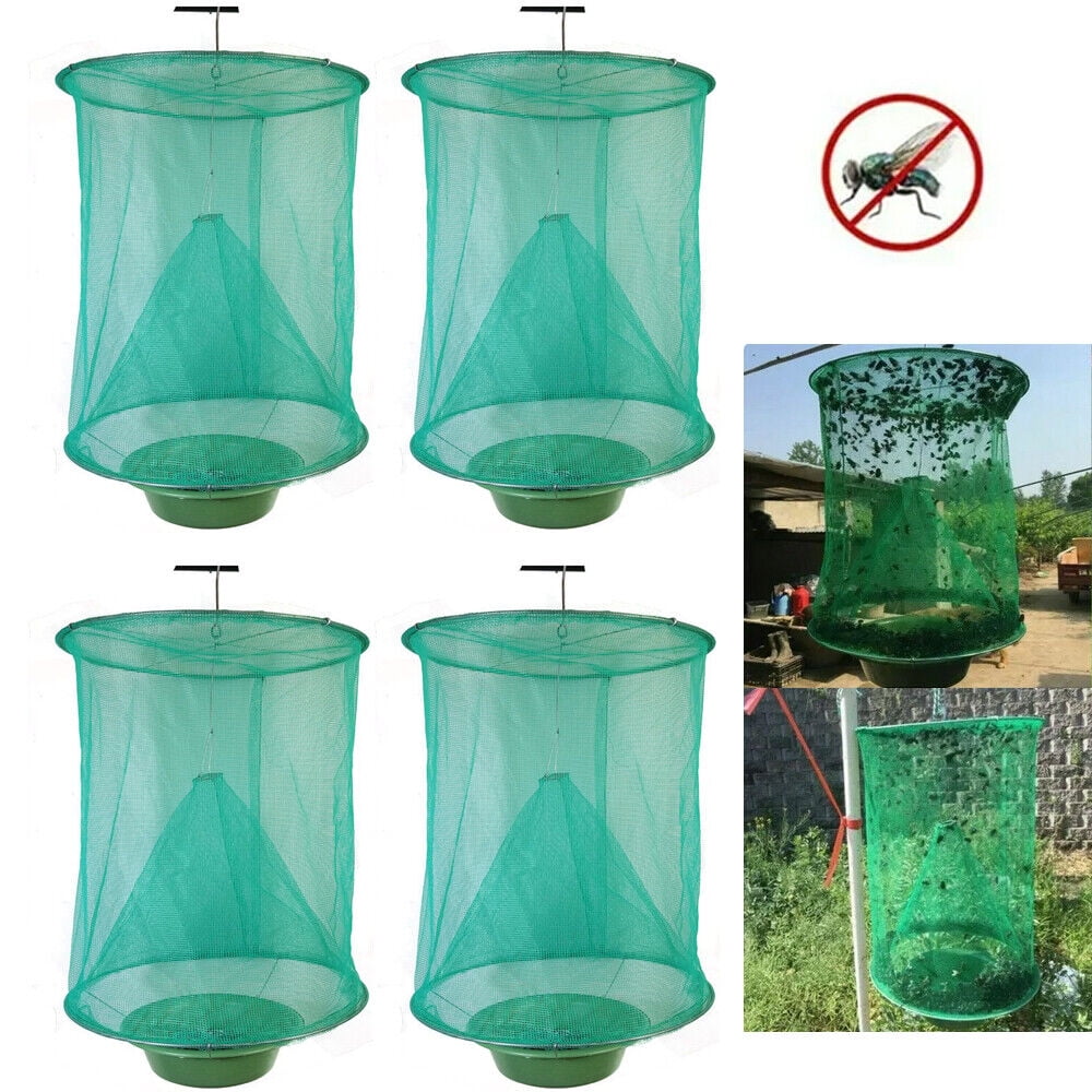 2Pcs Ranch Fly Trap, Hanging Fly Catcher, Trap Ever Made, Cage Catcher ...