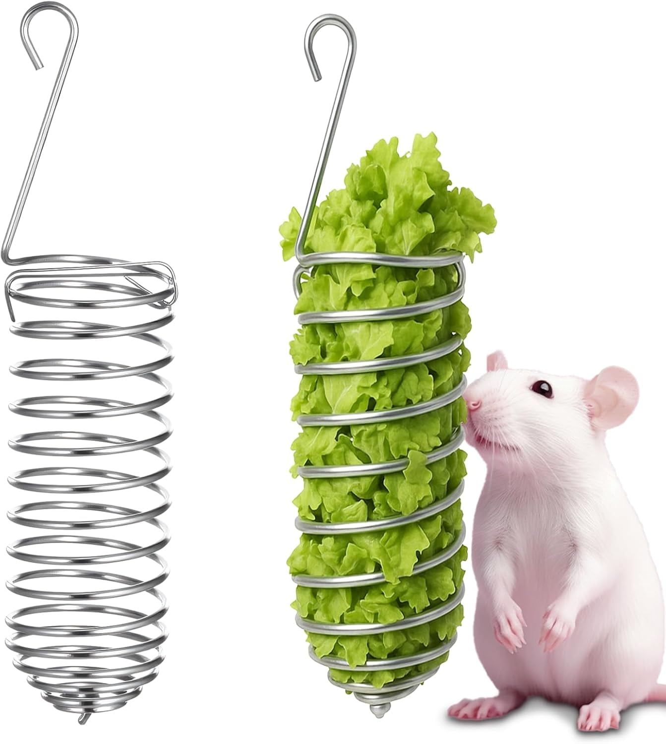 2Pcs Rat Enrichment Toys Stainless Steel Rat Foraging Toy Bird Cage ...