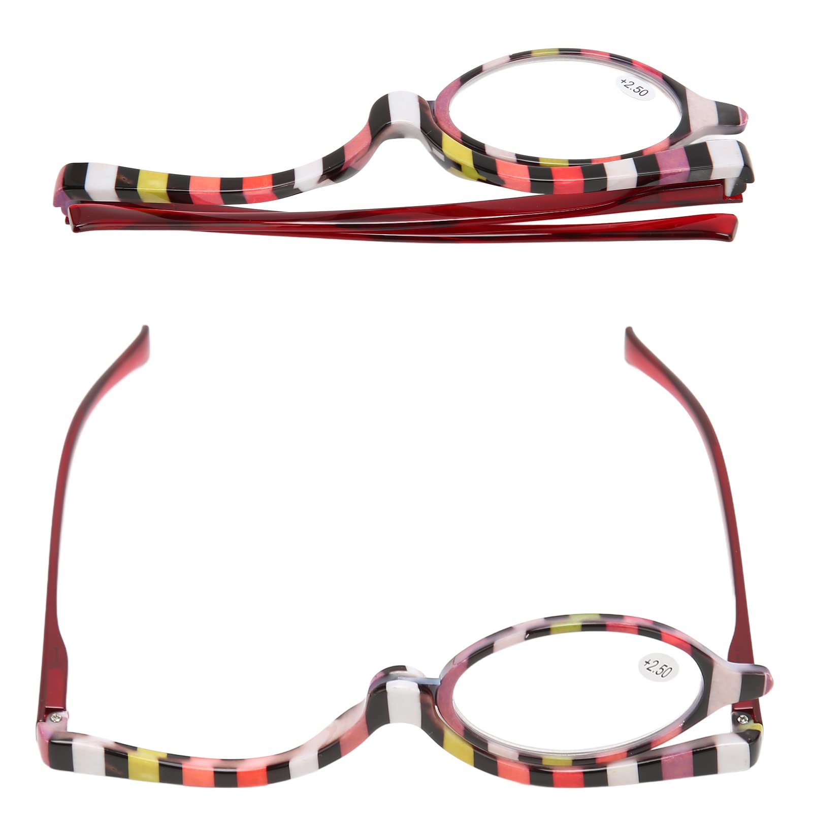 2Pcs Reading Glasses for Women, Folding Makeup Eyeglasses, Magnifying ...