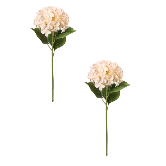 2Pcs Realistic Green Hydrangea 24 Inch Hydrangea With Long And Leaves ...