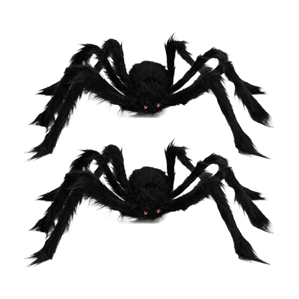 2pcs Realistic Hairy Giant Spider Real Large Fake Spiders For Halloween