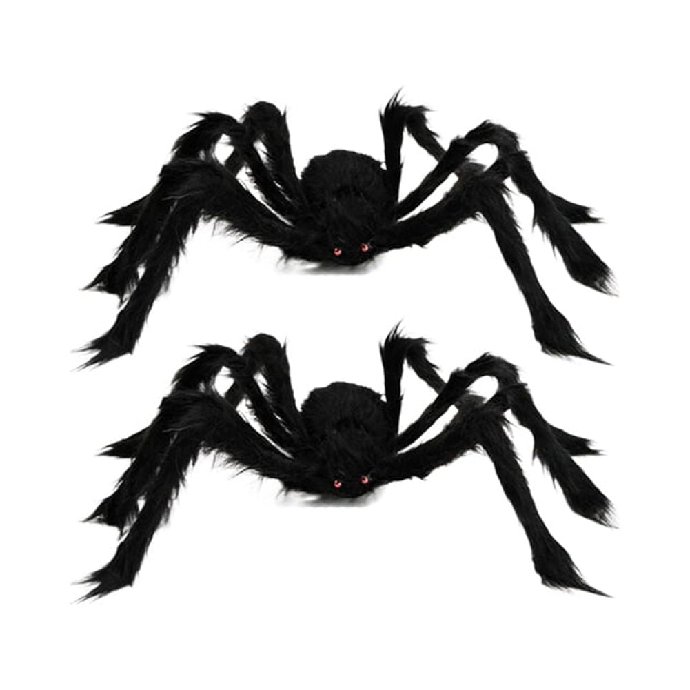 2Pcs Realistic Hairy Giant Spider Real Large Fake Spiders for Halloween ...