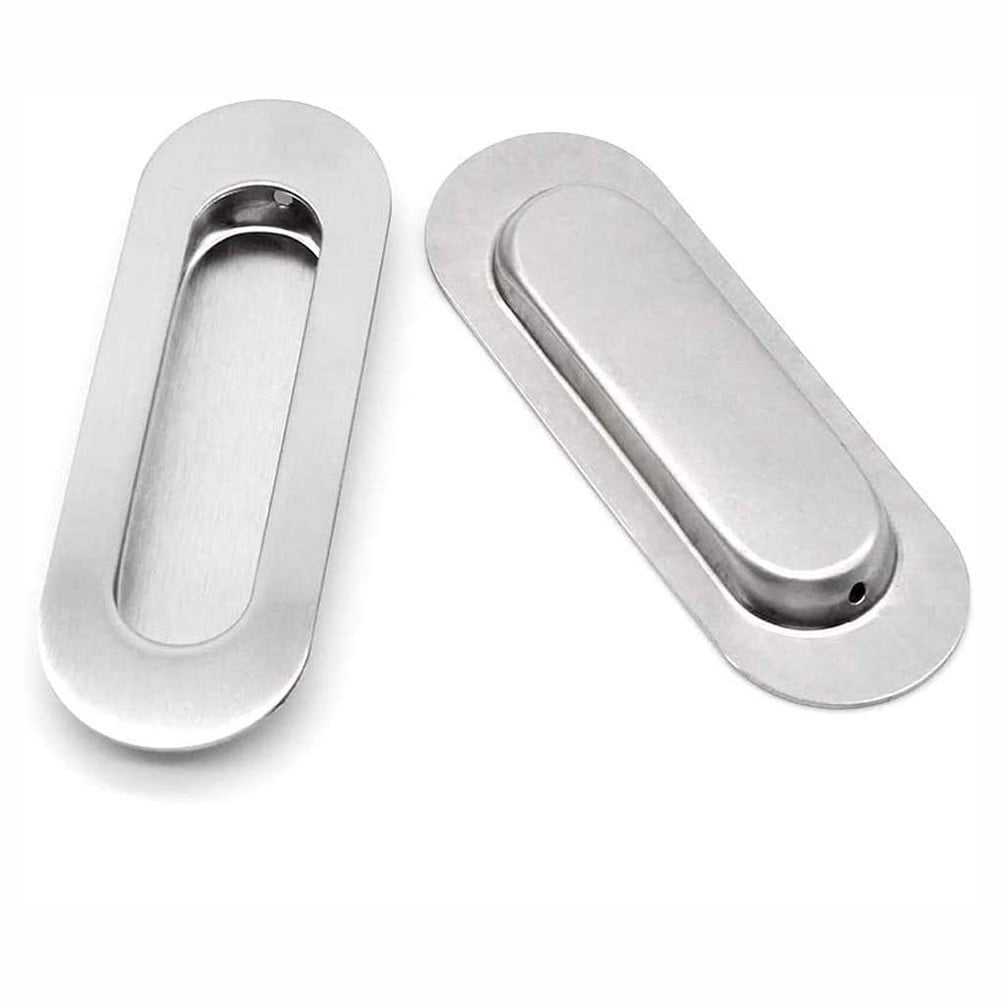 2Pcs Recessed Flush Pocket Door Handles Knobs Cabinet Pull Sliding Door ...