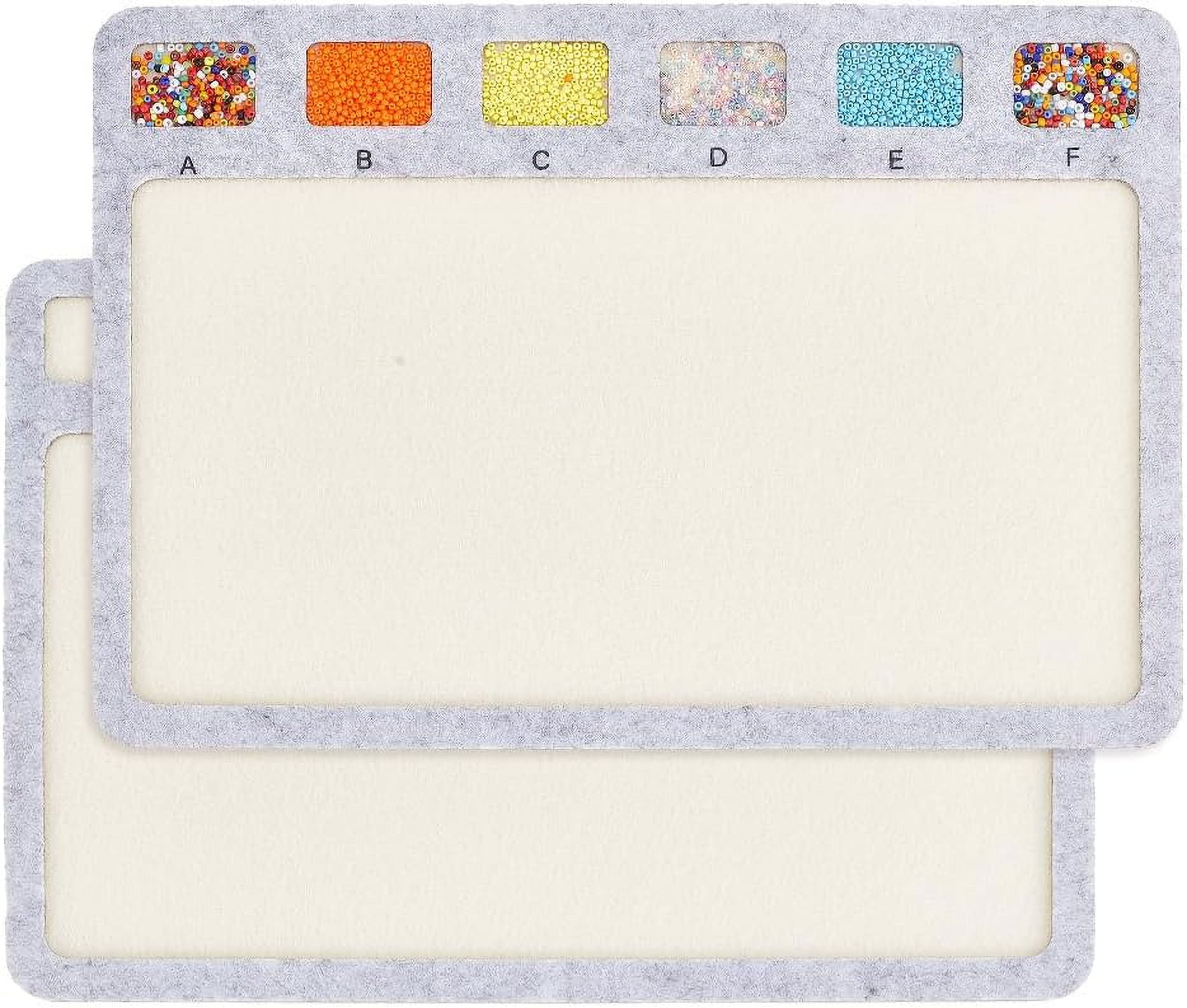 2Pcs Rectangle Felt Bead Design Boards Small Felt Beading Mat with ...