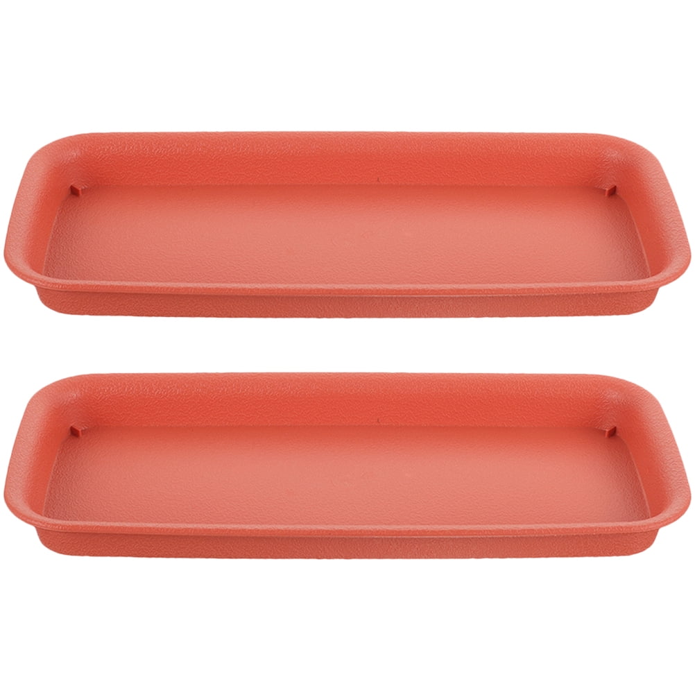 2Pcs Rectangular Flower Pot Saucer Plant Tray for Pots Reusable Plant ...