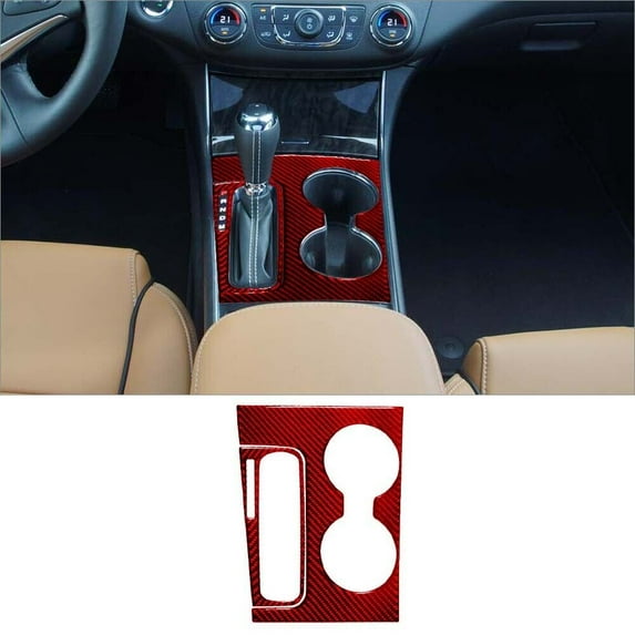 2Pcs Red Carbon Fiber Interior Gear Shift Cover Trim For Chevrolet ...
