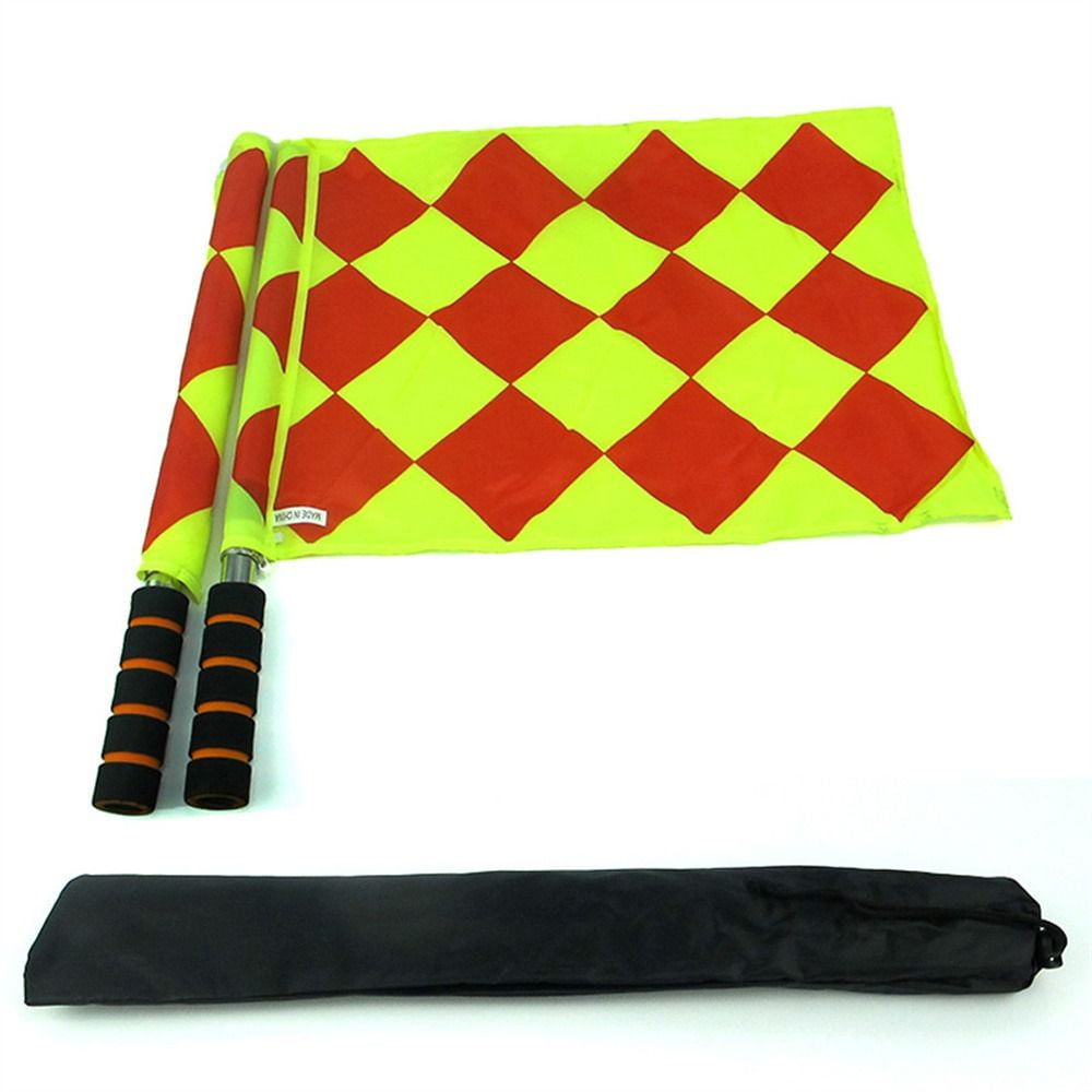 2Pcs Referee Linesman Flag,Football Training Flag,Soccer Referee Flags Waterproof Referee Soccer ...