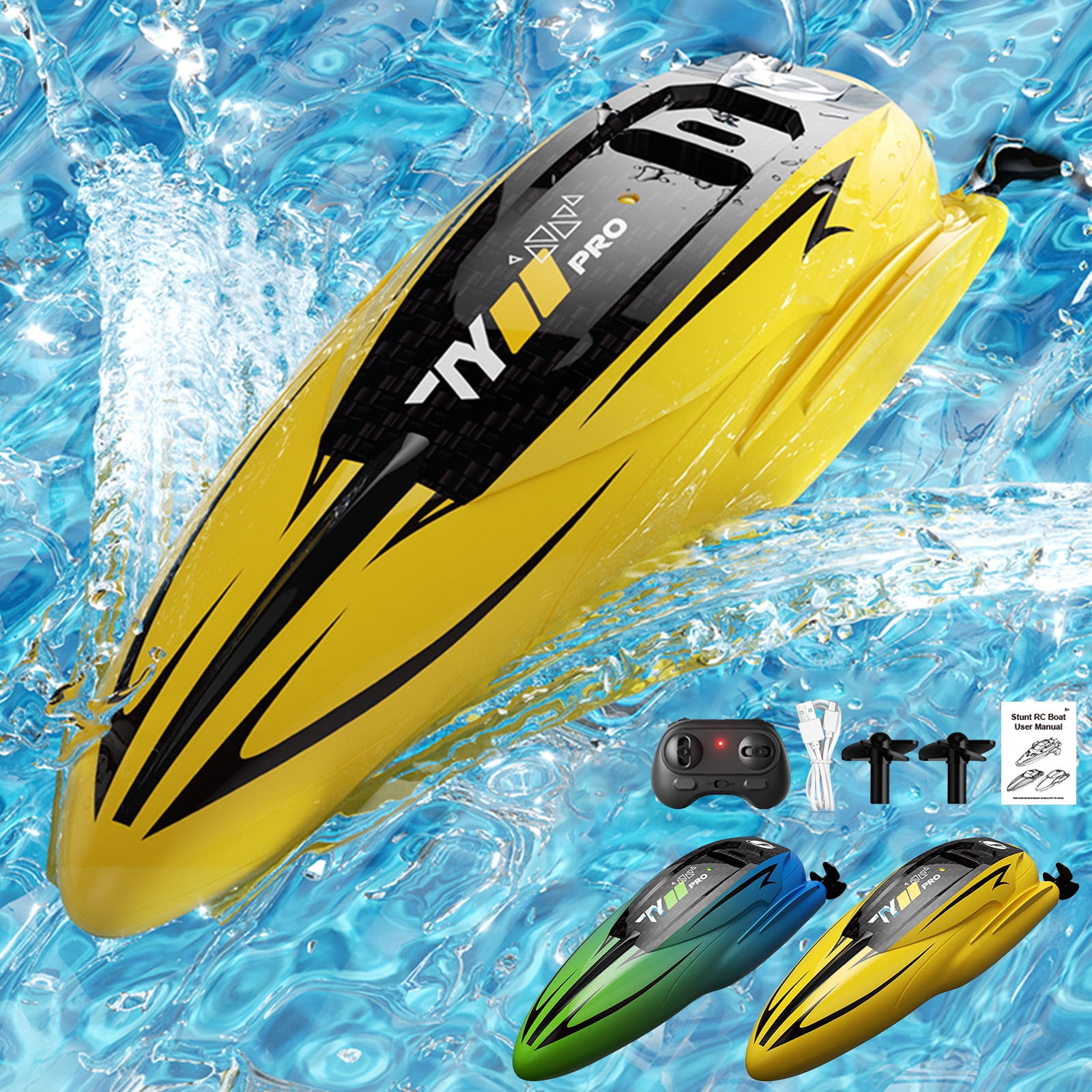 2Pcs Remote Control Boat Under $5! Yannianjz Mini Remote Control Stunt ...