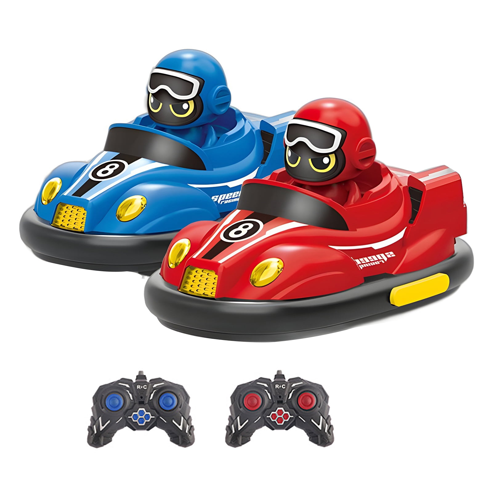 2Pcs Remote Control Bumper Car Toy 2 Interactive Battle Car with Light ...