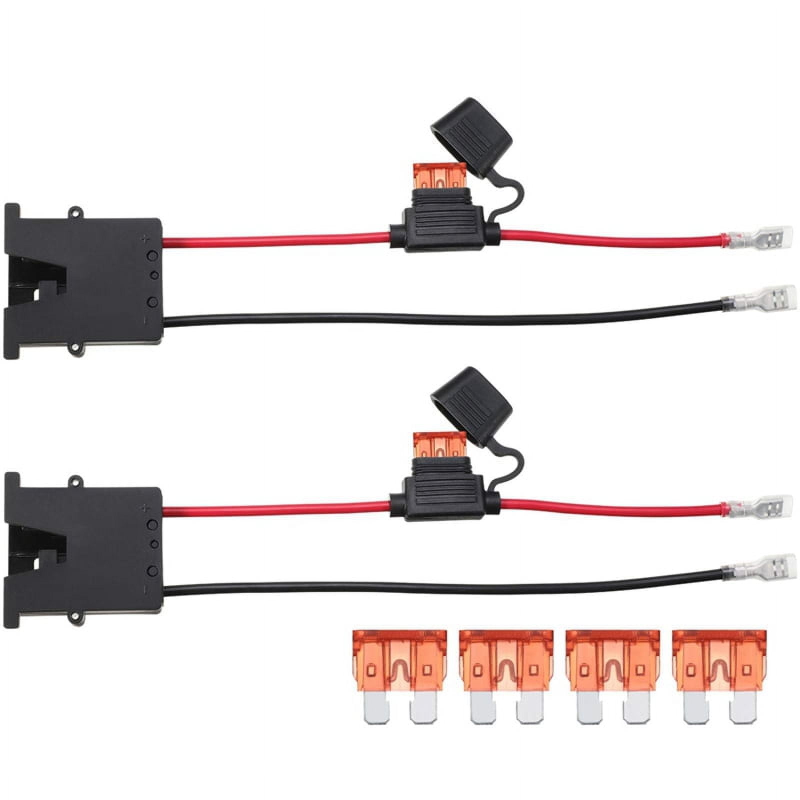 2Pcs Replacement 12 Volt Power Adapter Wiring Harness with 6Pcs Fuse ...