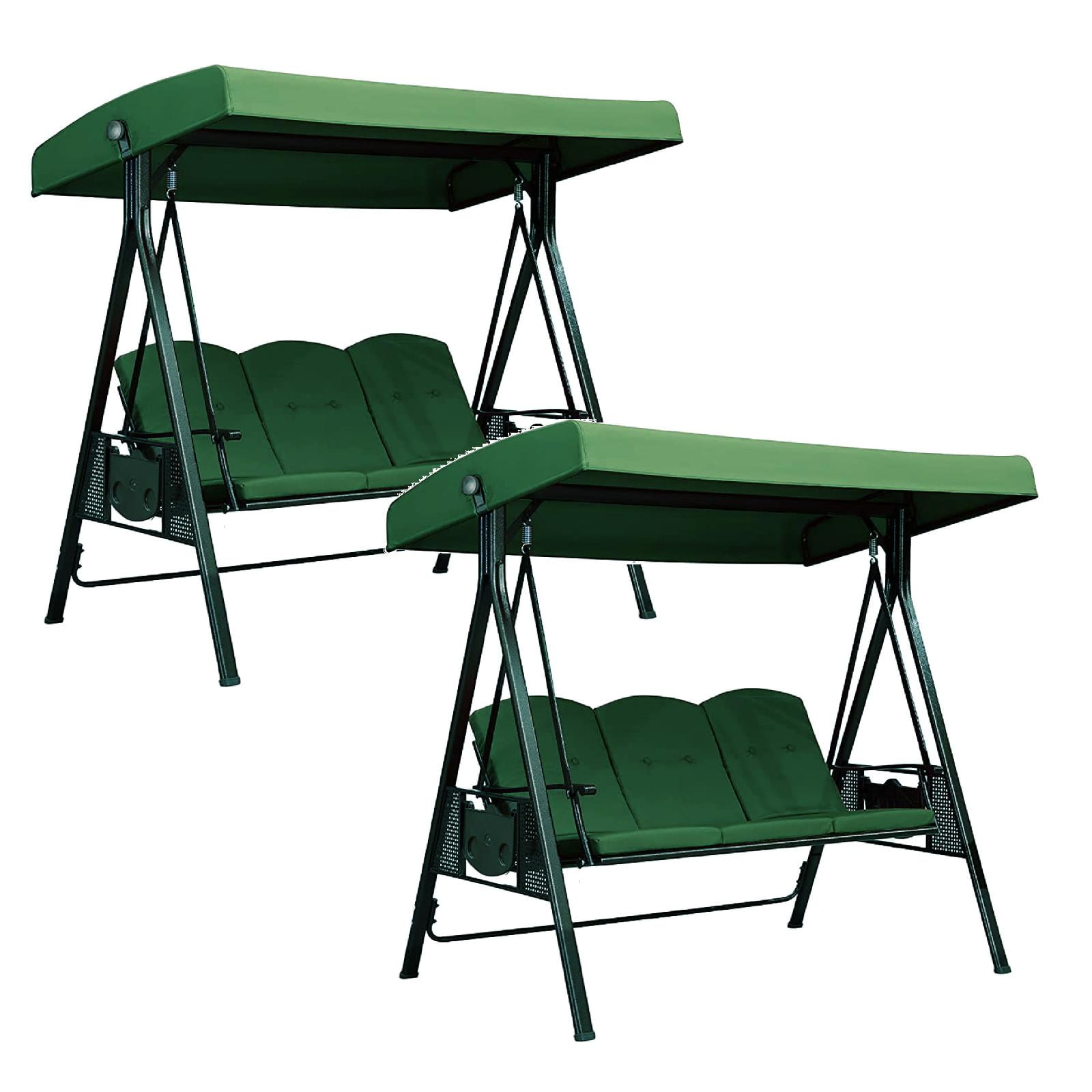 2Pcs Replacement Canopy For 3-Seater Outdoor Swing Chairs, Outdoor ...